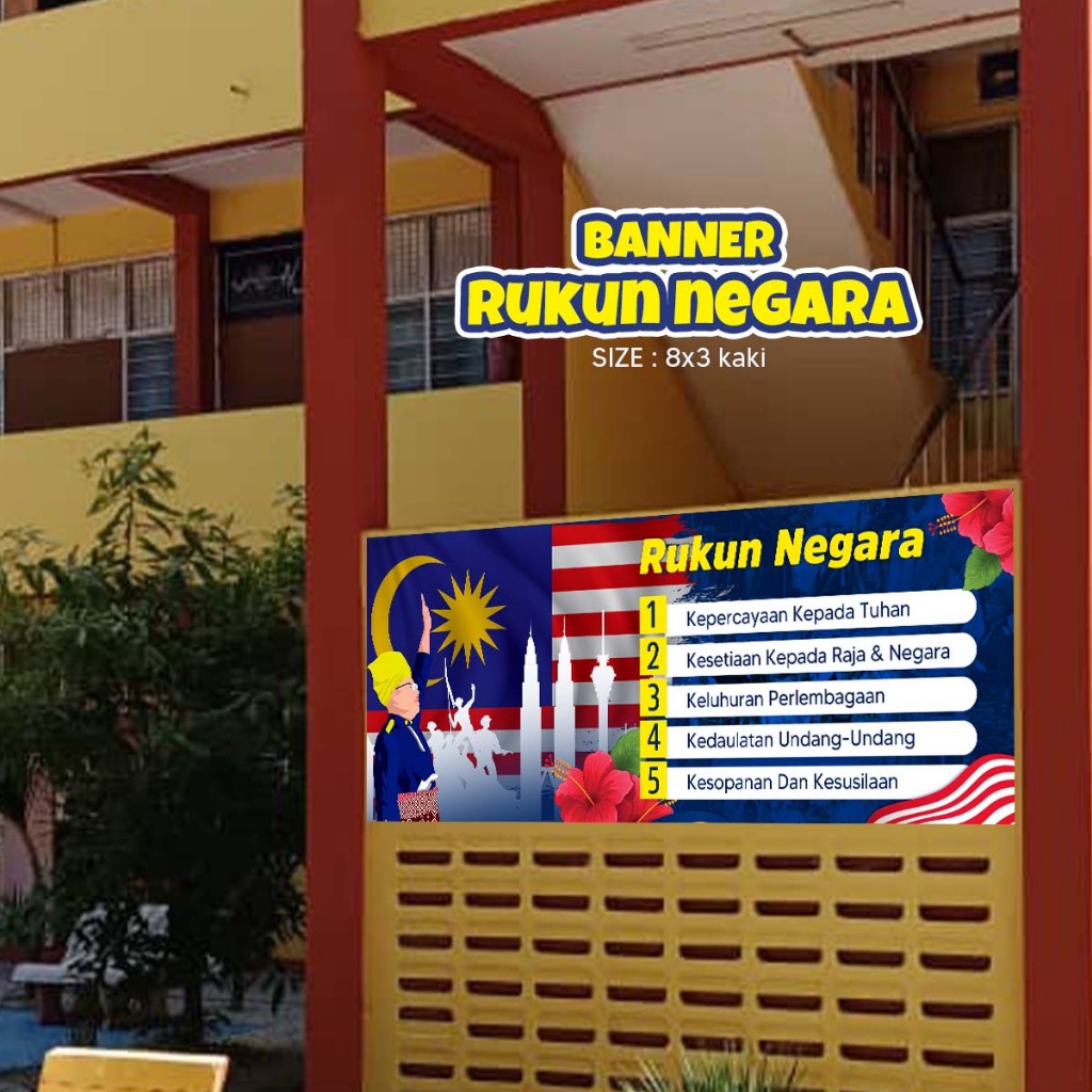 Banner RUKUN NEGARA - Koridor / Wall / Beam Sekolah dan Kelas | Shopee ...