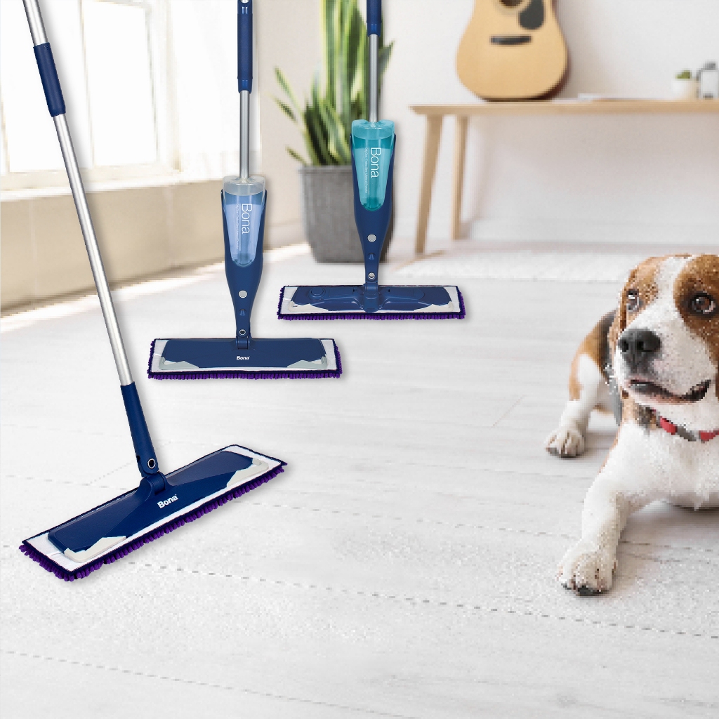Bona Pet Floor Mop Starter Kit - 2 in 1 Wet + Dry Floor Sweeping ...