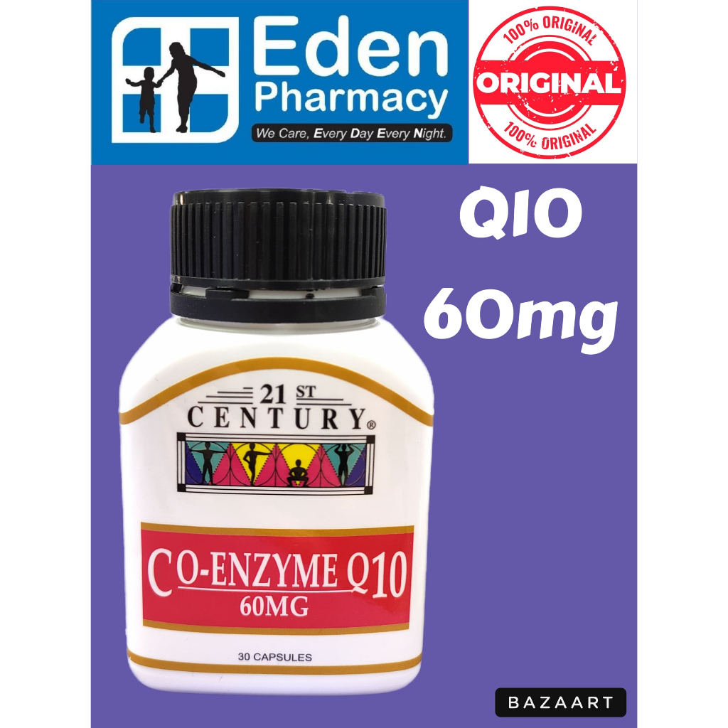 21st Century Co-enzyme Q10 60mg Coenzyme Q10 ( 30's ) | Shopee Malaysia