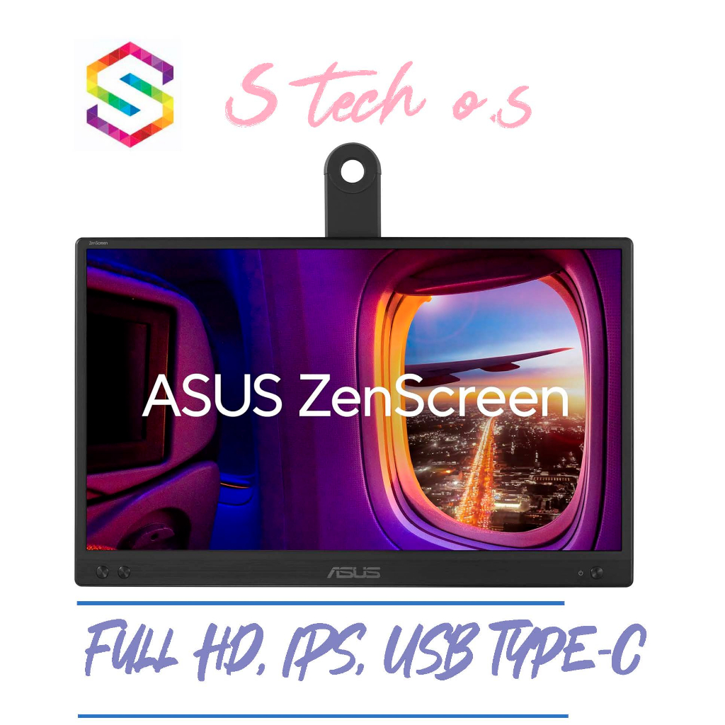 ASUS ZenScreen 16” (15.6 inch viewable) Portable USB Monitor (MB166CR ...