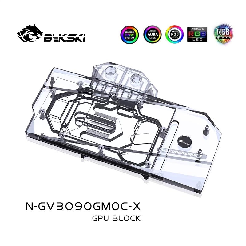 Bykski N-GV3090GMOC-X Full Coverage GPU WaterBlock for custom ...
