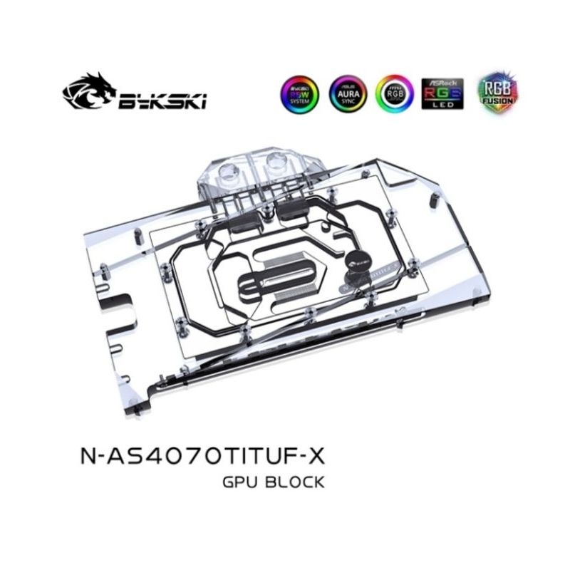 Bykski(N-AS4070TITUF-X-V2)Full Coverage GPU Water Block&Backplate for ASUS TUF GeForce RTX 4070 ...