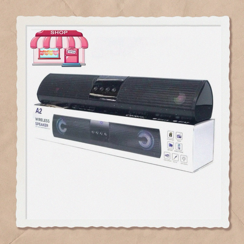 Wireless Bluetooth Speaker A2 HiFi Stereo Bass Boosted Soundbar with Radio AUX | Shopee Malaysia