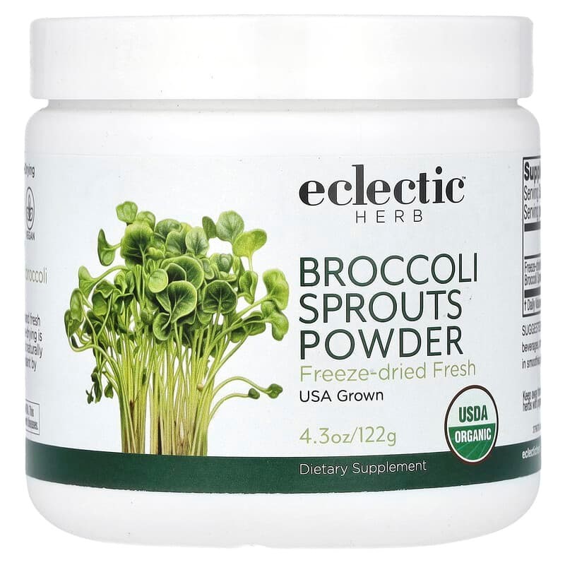 Eclectic Herb, Broccoli Sprouts Powder, Freeze-Dried Fresh, 4.3 oz (122 ...