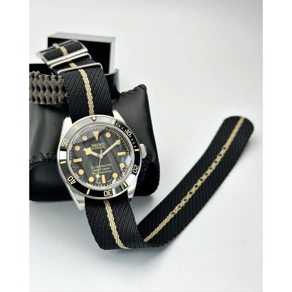【BB58 no-date on Nato 39mm】 Custom Seiko Mod Automatic Watch | Jam ...