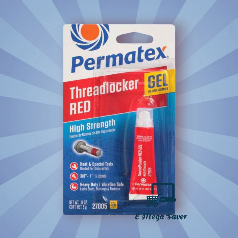 Permatex High-Strength Threadlocker Red Gel 5g (0.18oz) | Shopee Malaysia