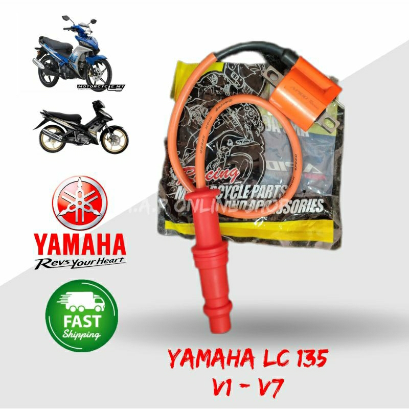 Yamaha LC135 V1 - V7 Racing Plug Coil Apido + Plug Cap Racing Heavyduty ...