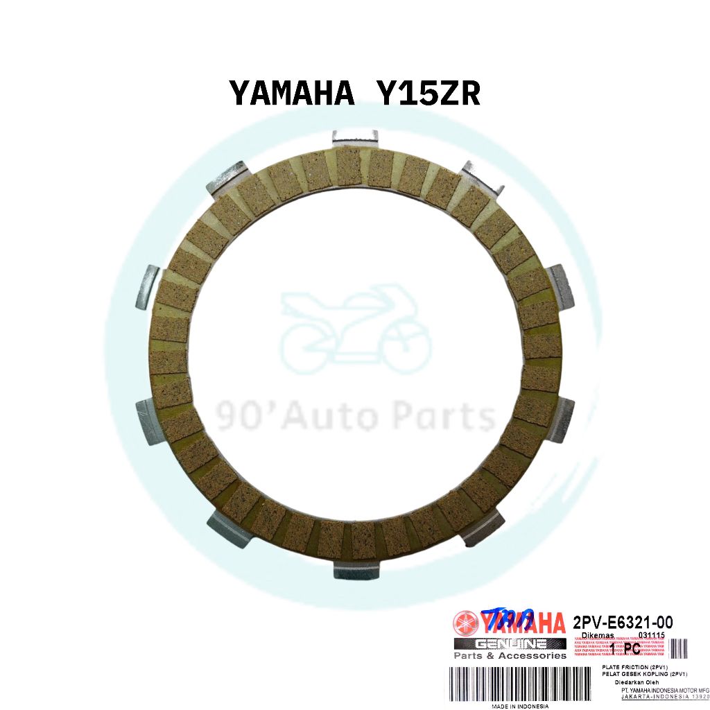 YAMAHA MOTOR Y15ZR V1 V2 Y15 YSUKU CLUTCH PLATE ORIGINAL MADE IN INDONESIA CLUTCH DISC | Shopee ...