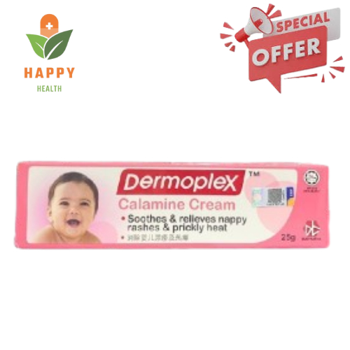 [ Exp 4/2028 ] DERMOPLEX CALAMINE CREAM 25G - For Nappy Rash and Skin ...