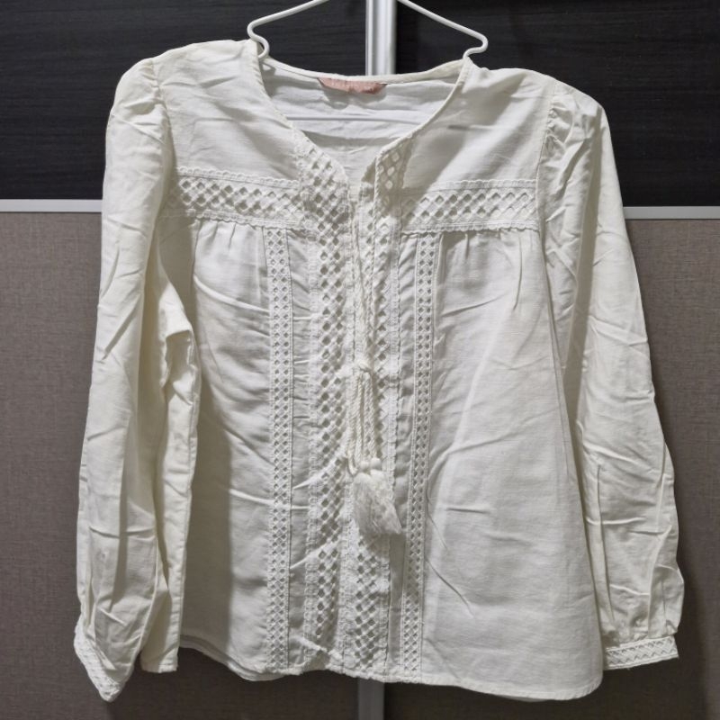 #SECOND HAND: Women Blouse White color: Brand Filanto | Shopee Malaysia