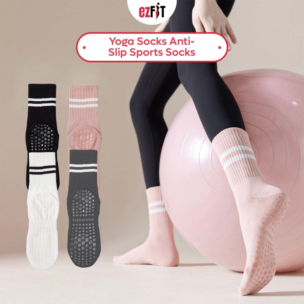 EzFit Yoga Socks Anti-slip Sports Socks Pilates Yoga Gym Socks Dance ...