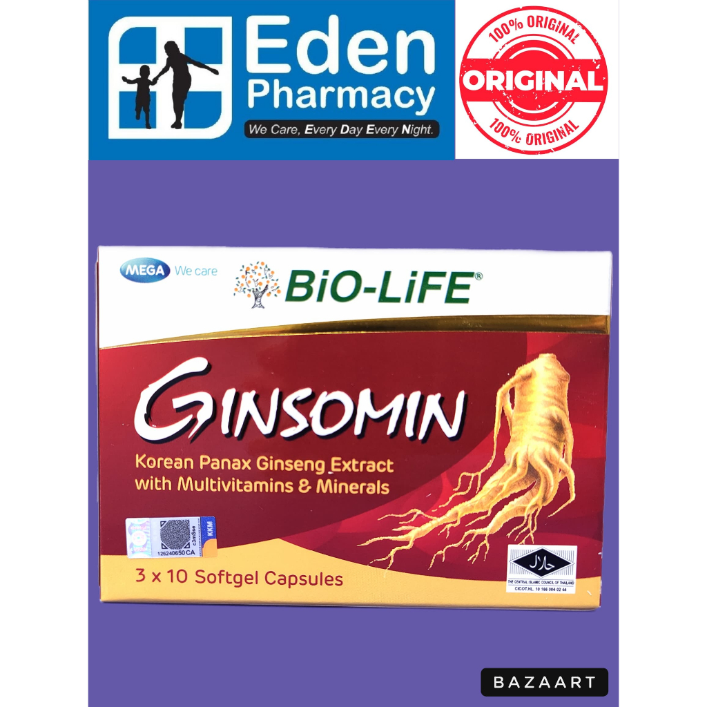 Bio-life Biolife Ginsomin ( strip 1 x 10's ) / ( box 3 x 10's ...