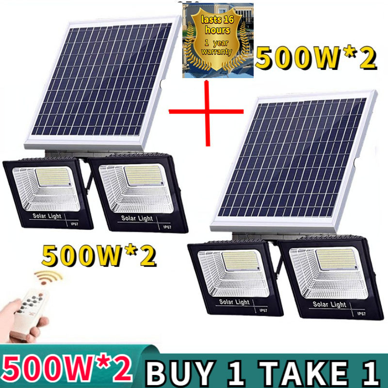 {Ready stock }Solar Spotlight 1000W Solar light outdoor lighting 太陽能燈 ...