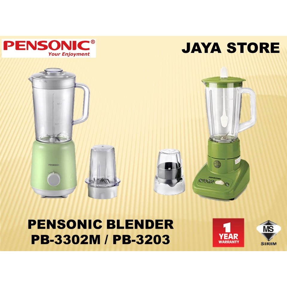 Pensonic Blender with Mill Attachment Blender 1 Set 250W PB-3203 / 350W ...