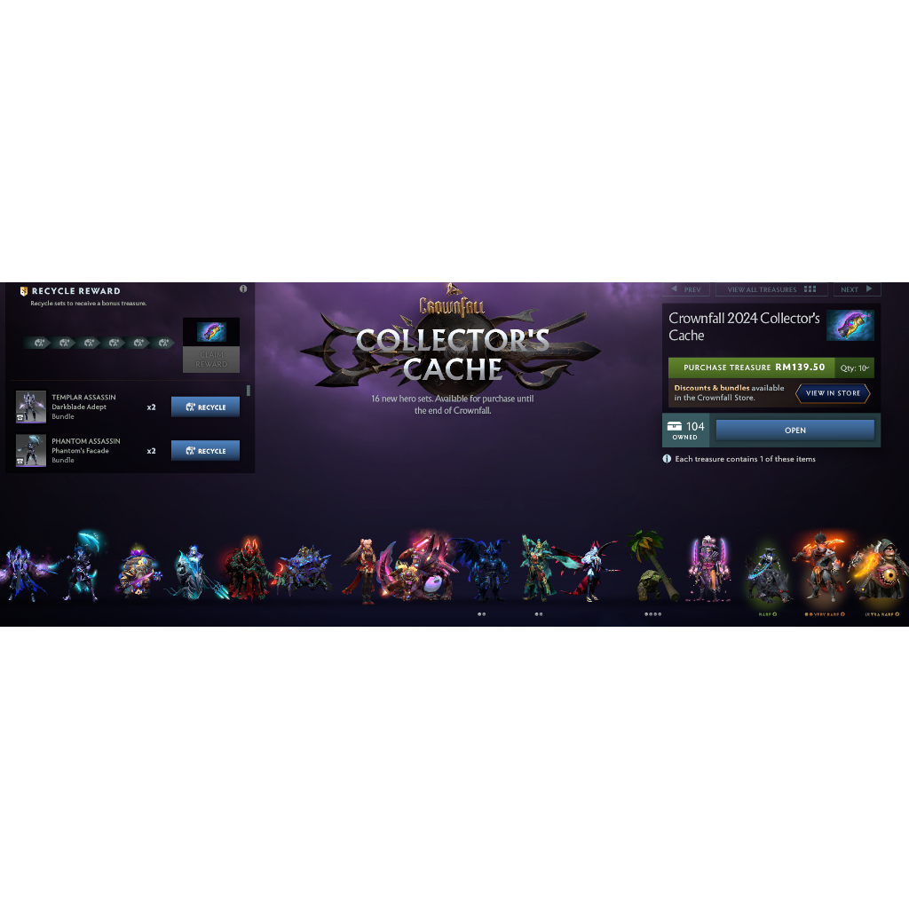 Dota 2 Crownfall 2024 Collector Cache Combo Set [Need friend on steam ...