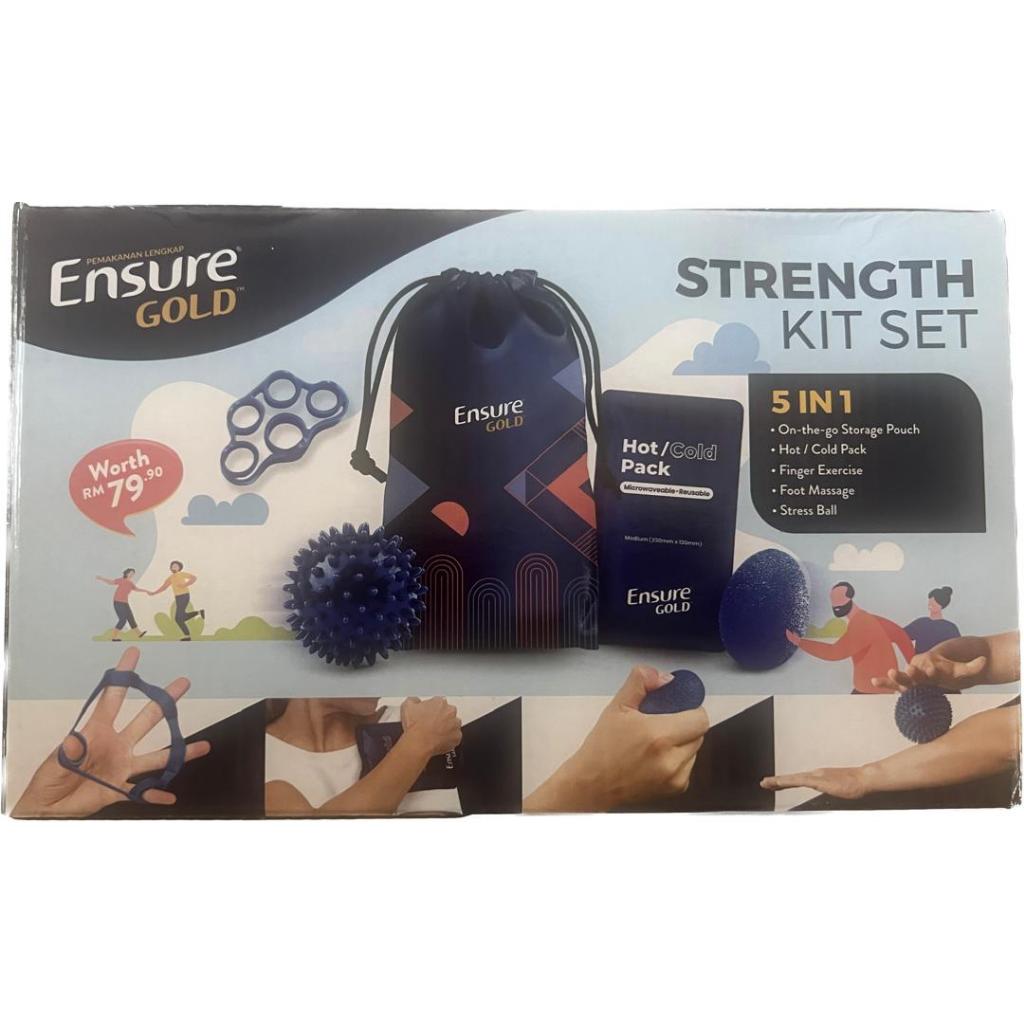Strength Kit Set 5 In 1 (1 Pouch, Hot/Cold Pack, Finger Exercise, Foot Massage, Stress Ball ...