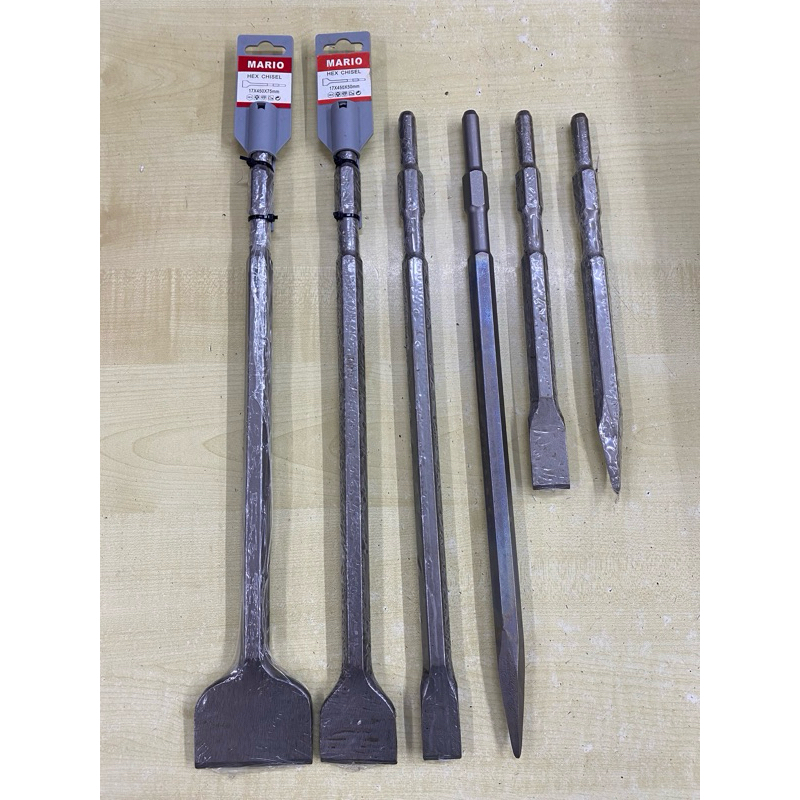 MARIO 17mm Hexagon Hacking Chisel (Flat / Point) | Shopee Malaysia