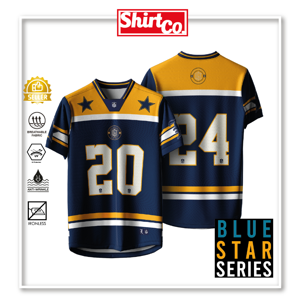 NFL Blue Premium Lycra Shirt Streetwear Sportswear | Shopee Malaysia