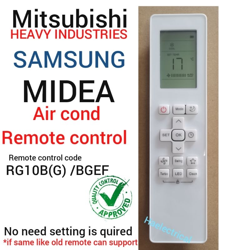 Air cond remote control for SAMSUNG / MIDEA / MITSUBISHI HEAVY ...