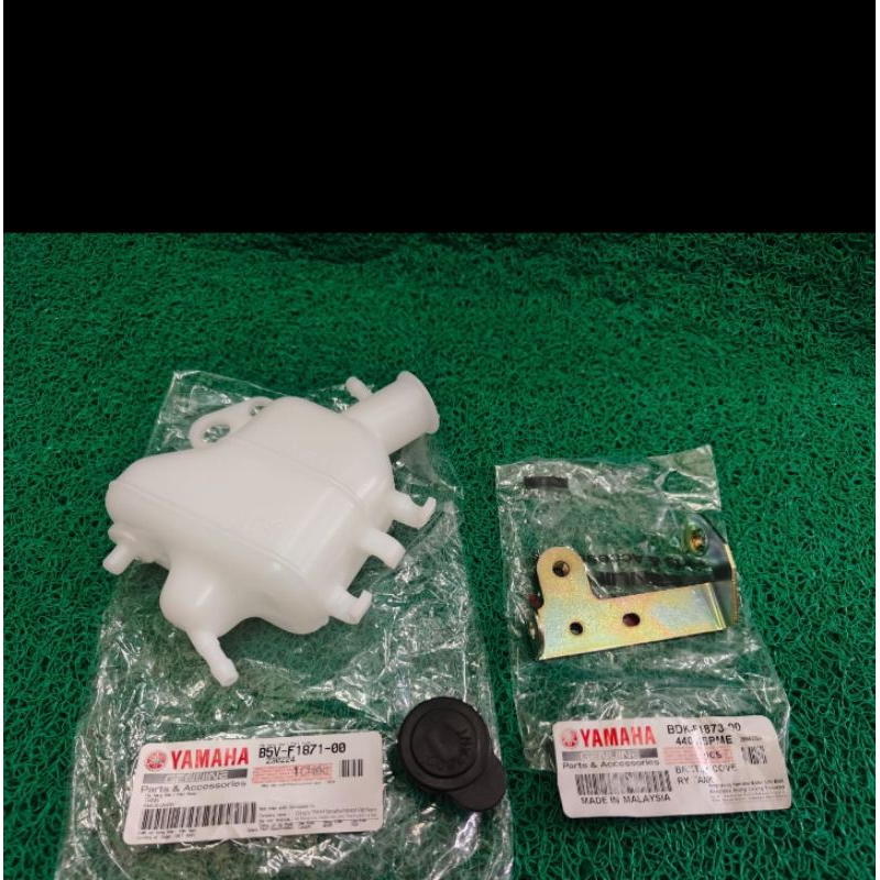 YAMAHA 135LC FI V8 COOLANT TANK /BRACKET / COOLANT RUBBER CAP RECOVERY ...