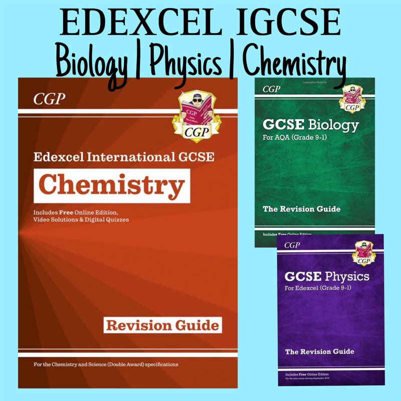 Printed book / Edexcel International GCSE IGCSE Chemistry Biology Physics Revision Guide CGP ...