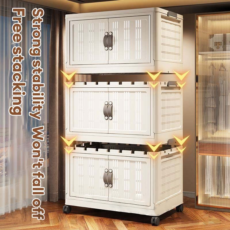 IKEA Almari Baju Plastik kukuh Storage Cabinet Large Capacity Stackable ...