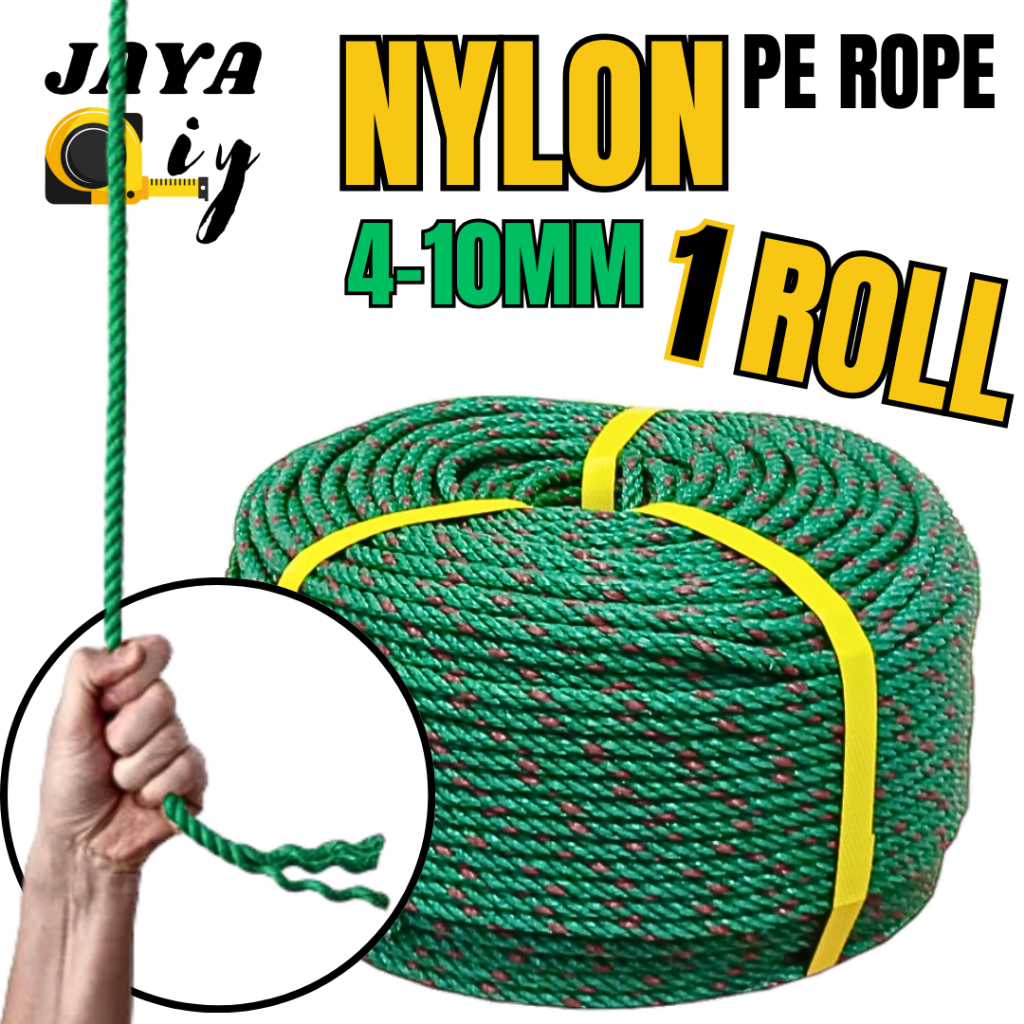 [1ROLL] Tali PE ROPE Polietilena Nylon Hijau 4mm/5mm/6mm/8mm/10mm ...