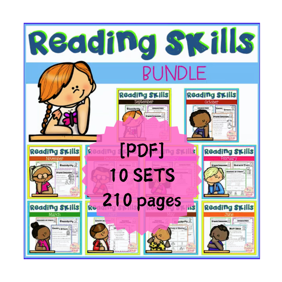 A575 – [PDF] Reading Skills Bundle 10 sets 210 pages - preschool ...