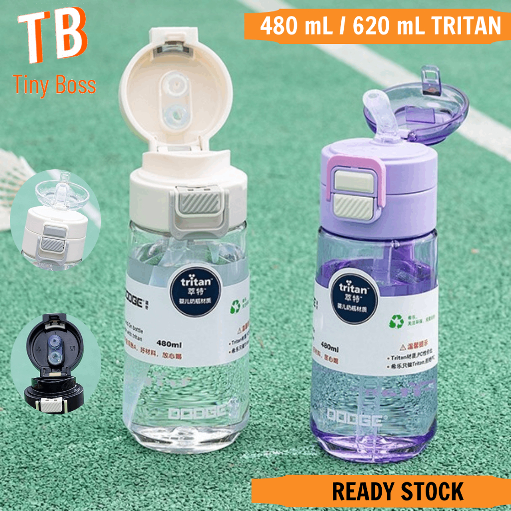 Dodge Tritan Bottle 480/620ml Capacity Leakproof Tritan BPA-Free Plastic Water Bottle Up to 90°C ...