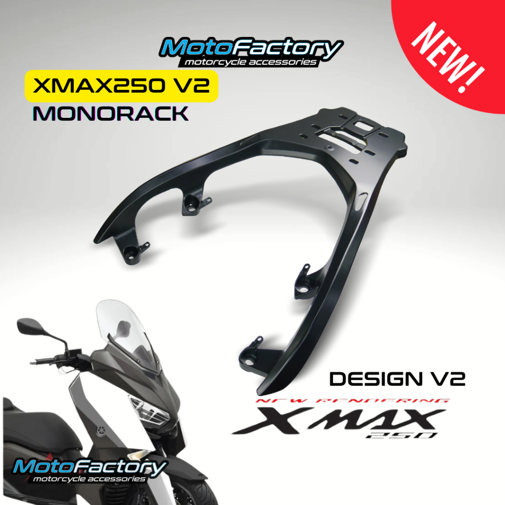 YAMAHA XMAX XMAX250 XMAX V1 XMAX V2 REAR RACK MONORACK TOP BOX RACK ...