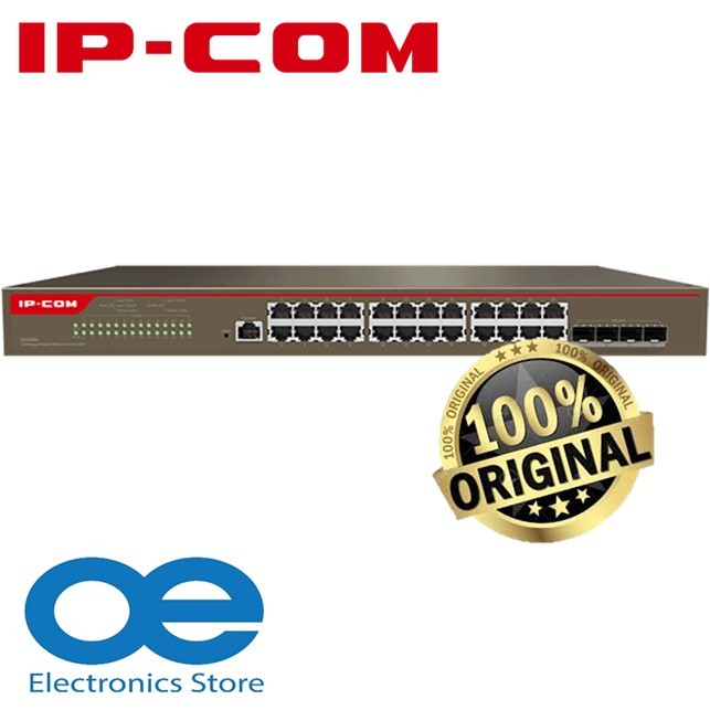 IP-COM G5328X Network 24 Ports Gigabit Ports With 4x 10G SFP+ Port L3 Cloud Managed Network ...