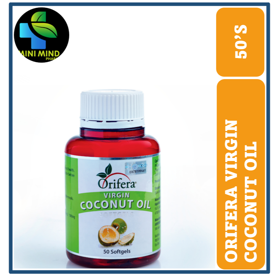 ORIFERA VIRGIN COCONUT OIL SOFTGEL (50'S) LAURIC ACID, MONOLAURIN ...