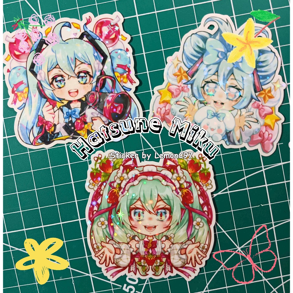 Hatsune Miku Laminated Star Stickers | Shopee Malaysia