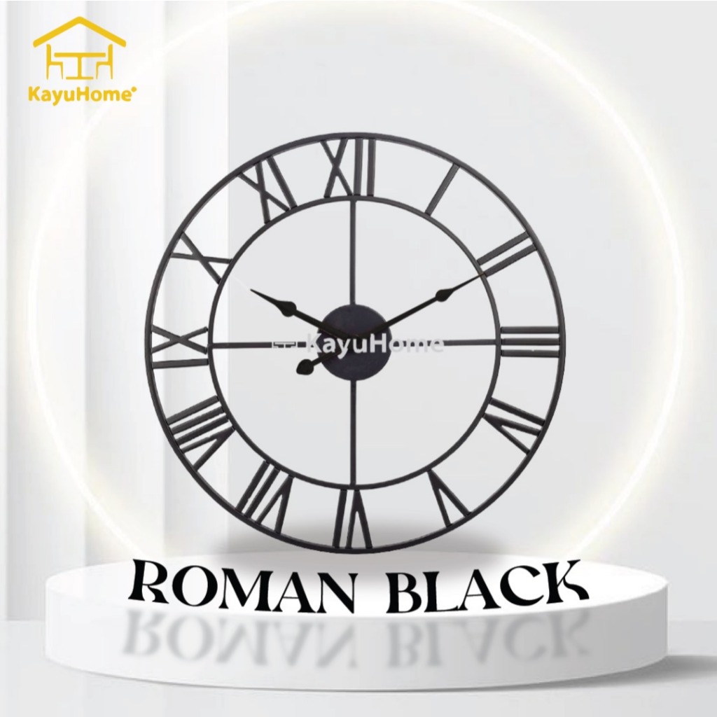 Jam Dinding Roman Clock Wall Home Deco Hiasan Dinding Rumah | Shopee ...