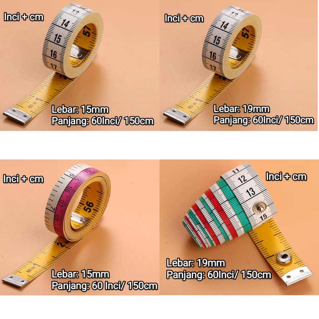 [60 Inci] Pita Ukur/ Tali Ukur Panjang/ Clothing Measure Tape/ Sewing ...