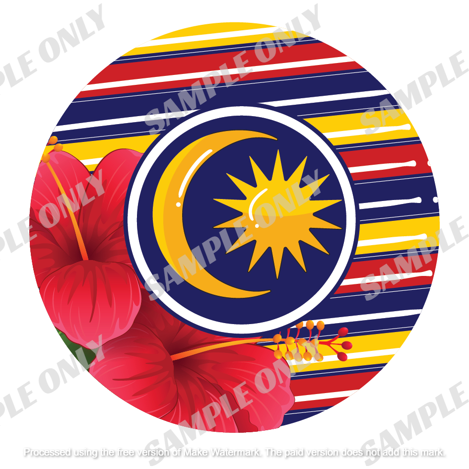 DIY Sticker Bulat Sambutan Hari Kemerdekaan | Sticker Merdeka's Day ...