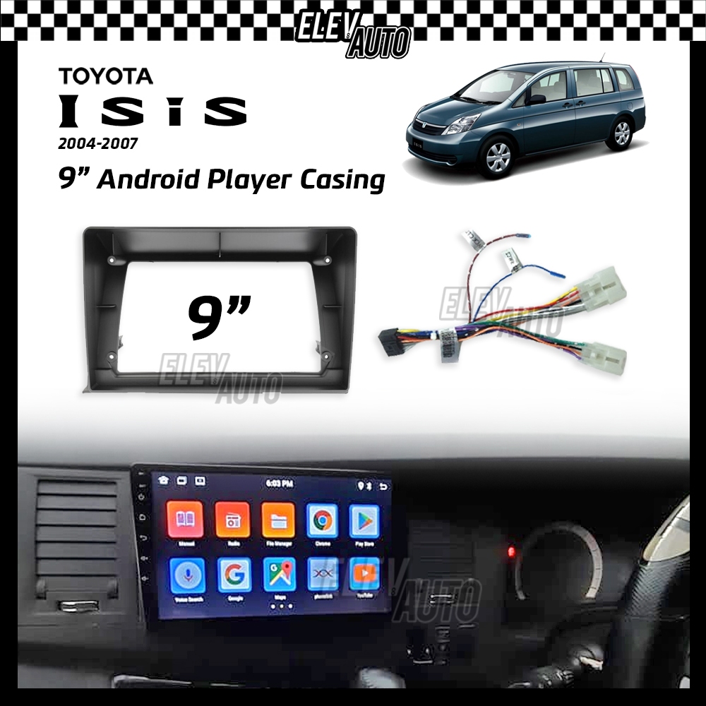 Toyota Isis 2004-2007 9" Android Player Casing Installation Dash Kit ...