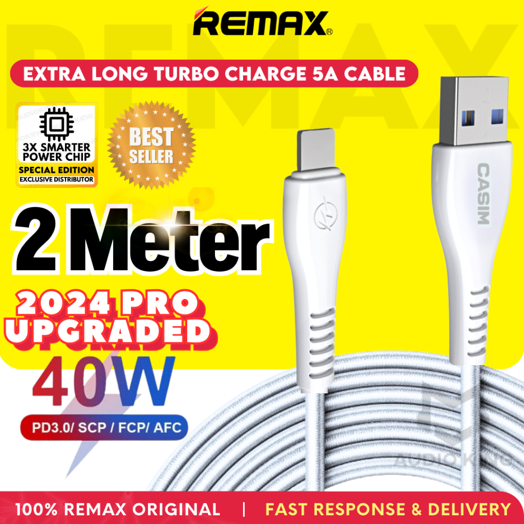 CASIM Super Long 2 Meter USB To Type C Micro Cable 5A Fast Charging PD ...