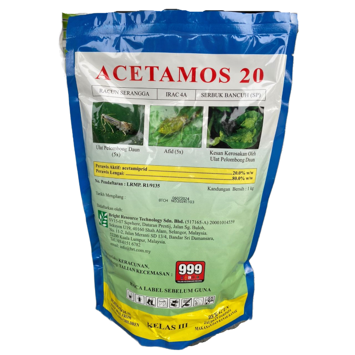 1KG ACETAMOS 20 ( Sama Fungsi Dengan CLIPPER ACETAFOS) Acetamiprid Racun Serangga Lalat Putih ...