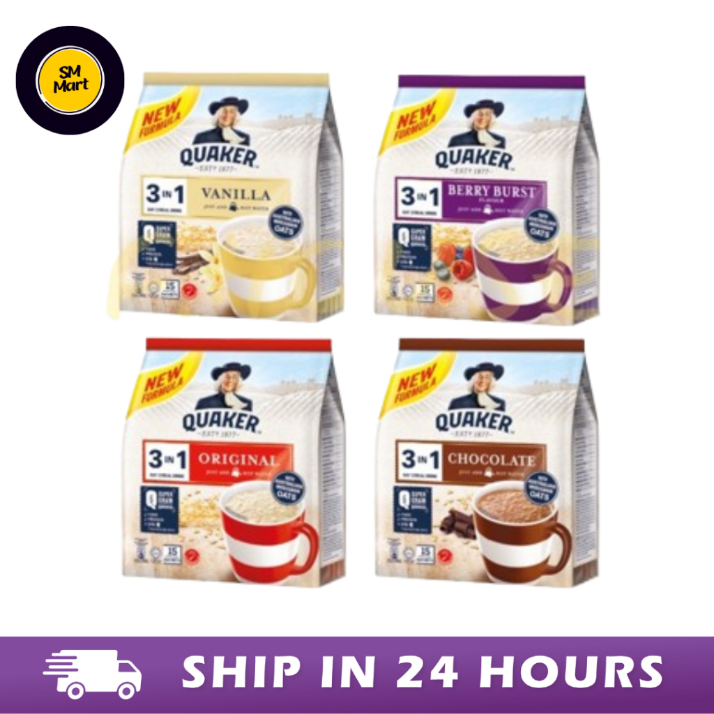 Oat Cereal Milk Quaker Oats Quacker Instant Drink 3in1 Original (15's x ...
