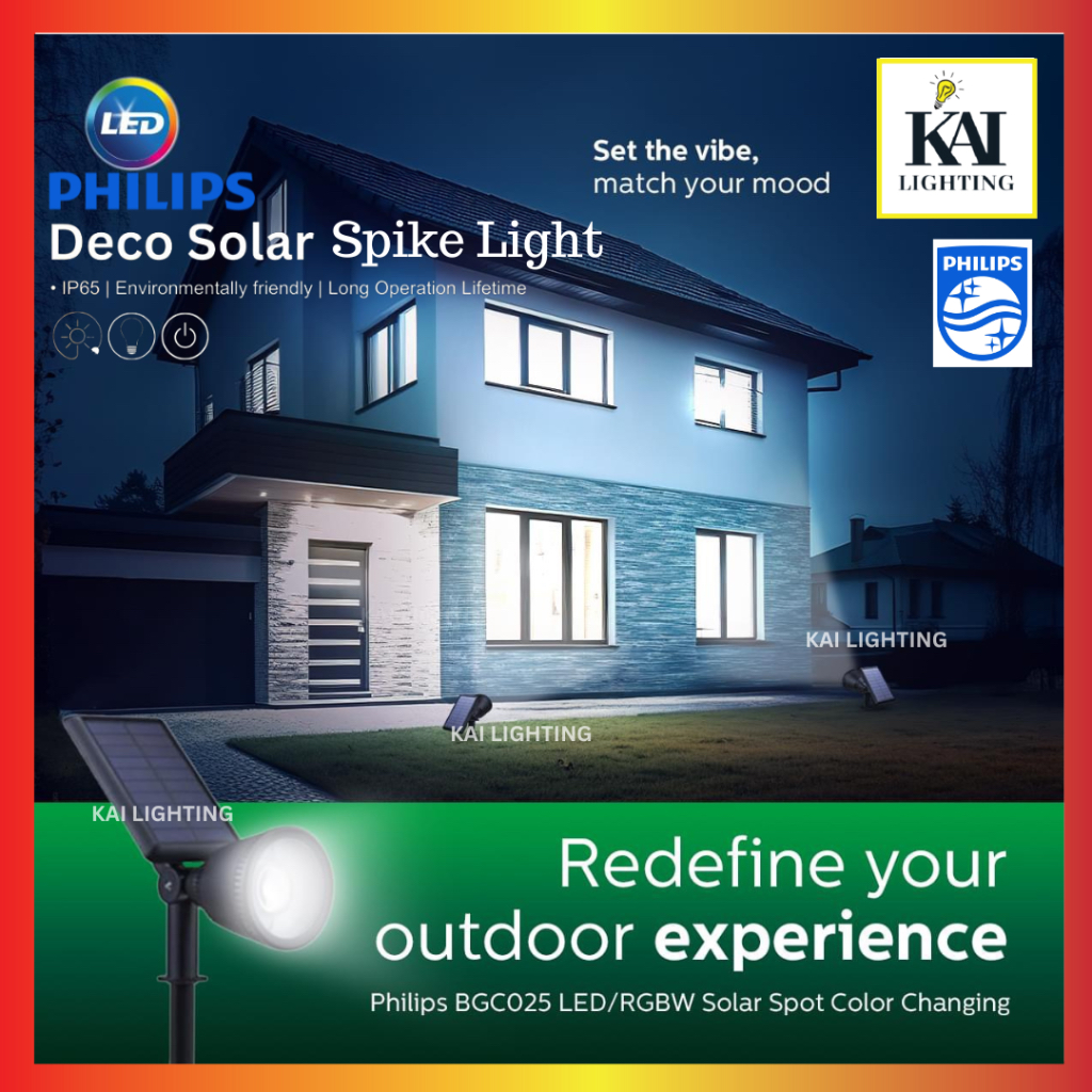 PHILIPS BGC050 2W LED3/730 Solar Spot Spike Light / Outdoor Spike ...