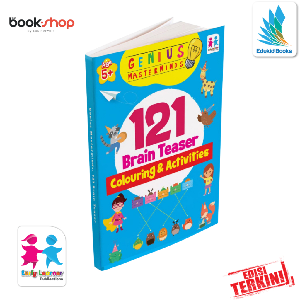 Genius Masterminds 121 Brain Teaser Colouring & Activities - Fun Book ...