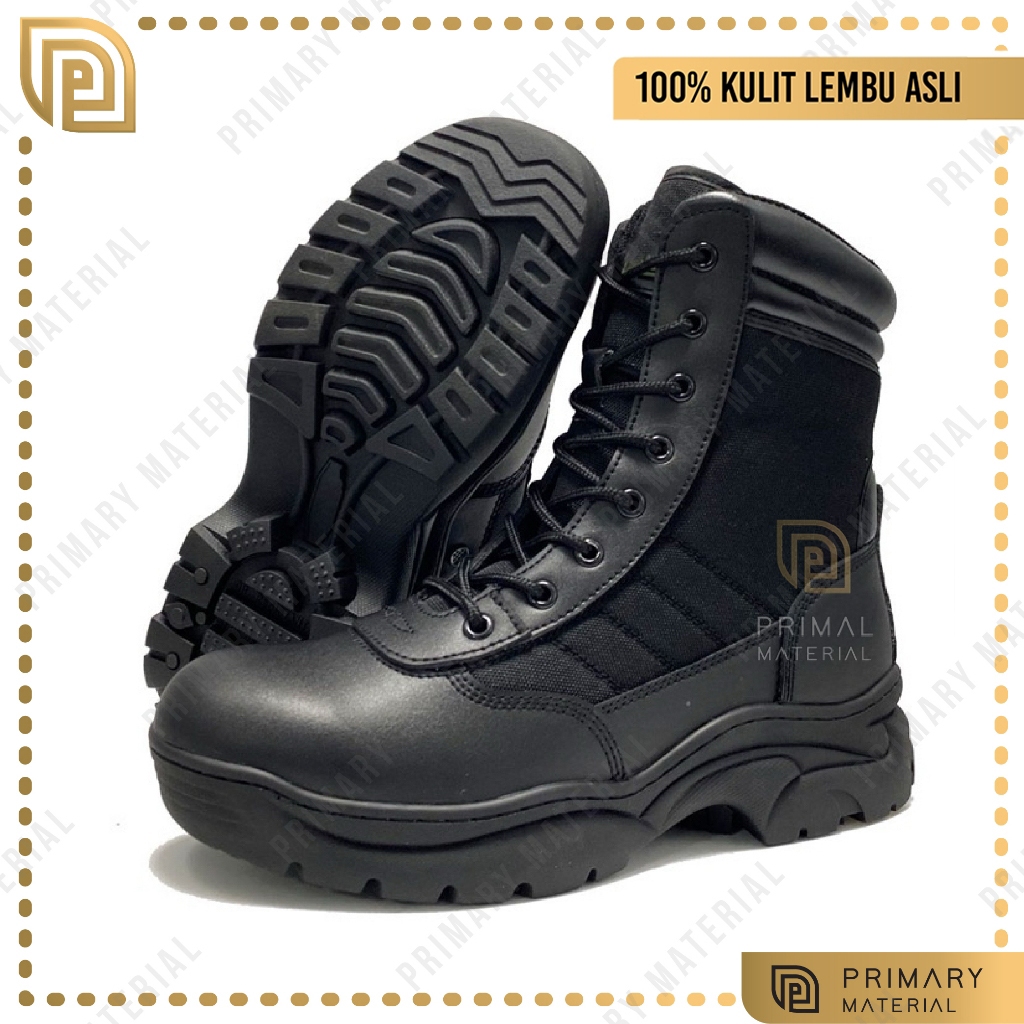 Kasut Operasi Tactical (Tapak Berjahit) kulit asli Boot GD Tugas am ...