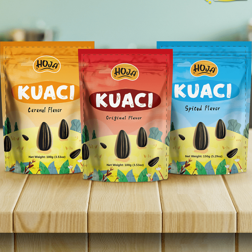 Hoja Kuaci Sunflower Seeds Original/Spiced/Caramel 100g Halal | Shopee ...