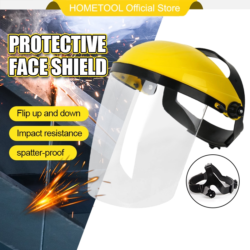 Protective Helmet 1 Piece Transparent Full Face Safety Shield ...
