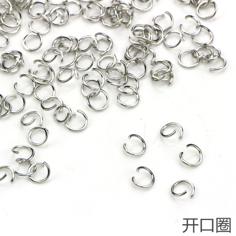 4mm-14mm Bright Silver Open Ring Jump Ring Split Ring Connector DIY ...
