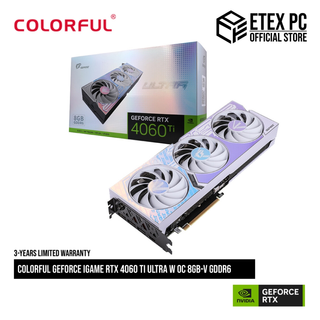 COLORFUL iGame GeForce RTX 4060 Ti Ultra W OC 8GB-V GDDR6 # IGame RTX ...