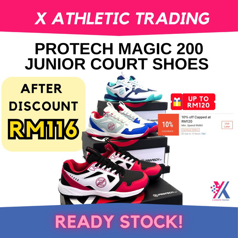 [READY STOCK] PROTECH Magic 200 kids junior badminton shoes/women ...