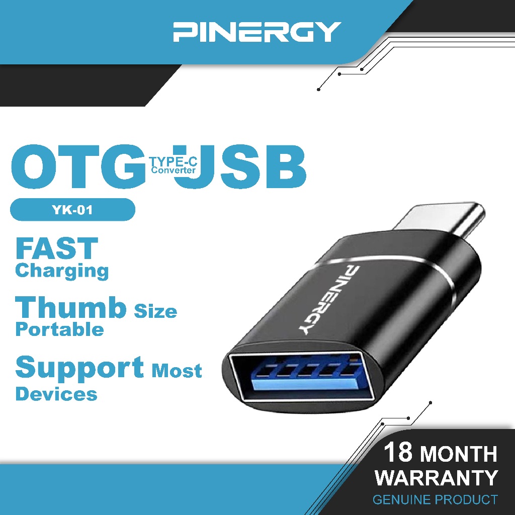PINERGY YK01 OTG Type-C To USB 3.0 Adapter USB-C Converter | Shopee Malaysia