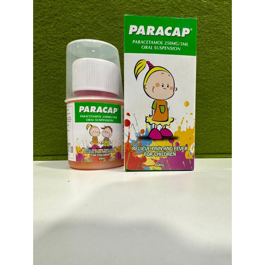 PARACAP PARACETAMOL 250MG/5ML ORAL SUSPENSION 60ML EXP:20/01/25 ...